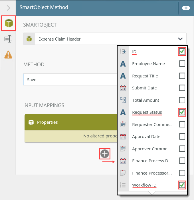 13. Add a SmartObject Method Step to Update the Status